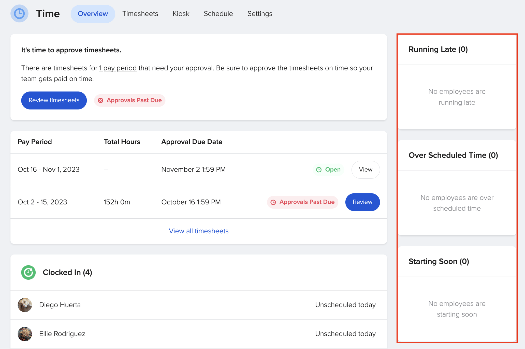 How do I manage attendance for my employees using GoCo's Time App?
